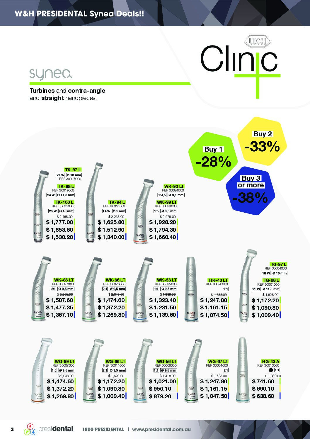 Current Specials & Promotions | Presidental | Dental Equipment Supply ...